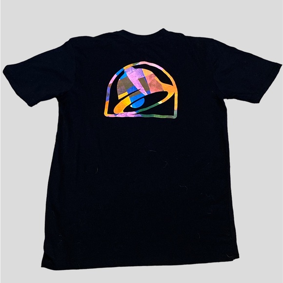 Taco Bell | Shirts | Mens Taco Bell Multicolored Graffiti Logo Vneck ...